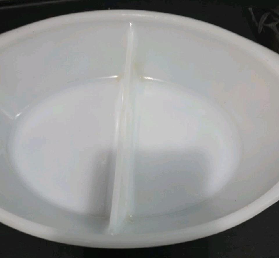 Maid Of Honor 1-Qt Bake And Serve Divided Casserole Dish Milk Glass ...