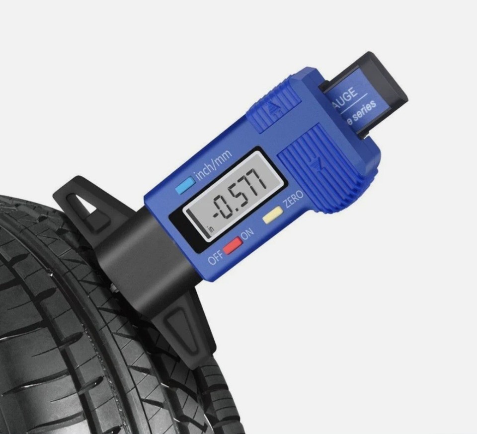 Digital Tyre Depth Gauge Tread Checker LCD Tool For Motorbike Car Van ...