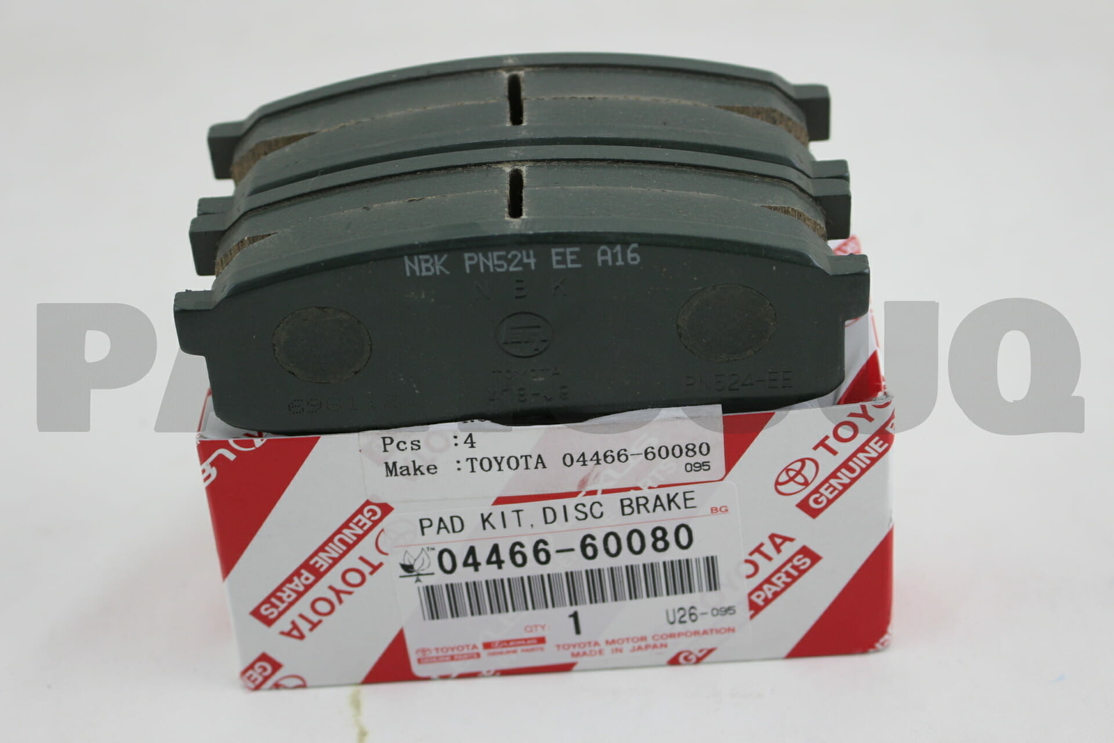 0446660080 Genuine Toyota PAD KIT, DISC BRAKE, REAR 04466-60080 | eBay