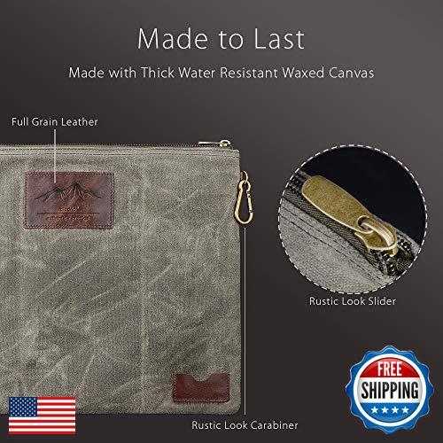 Water Resistant Zipper Document Holder, Fits Manila Folder, Rustic ...