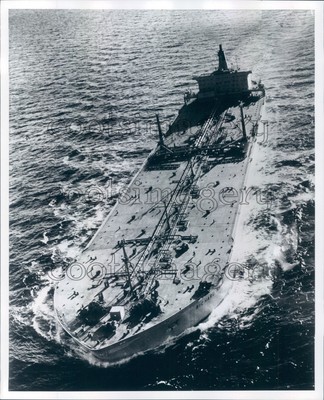 Oil Supertanker Ship at Sea Ewing Galloway Press Photo | eBay