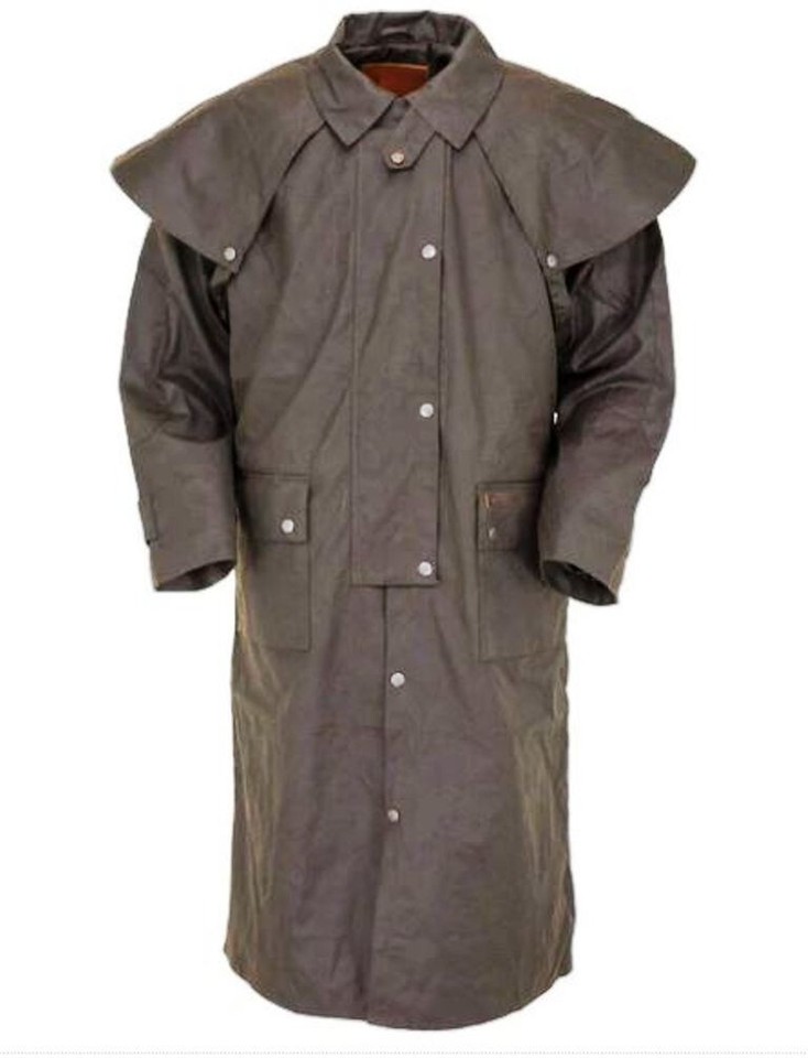 Outback Trading Low Rider Duster Oilskin Slicker Brown Black REG & BIG ...