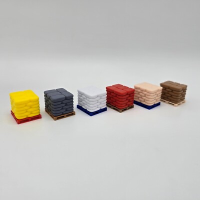 1/50 Scale Pallets Of Cement/Sacks "Various Colours" | eBay
