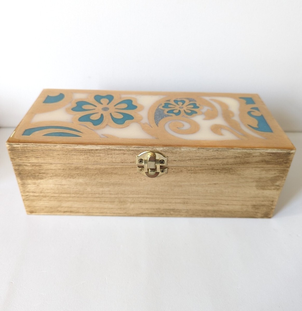 Small Handmade Wooden Boxes Rectangle Wood Box Wood Box Hinged Lid