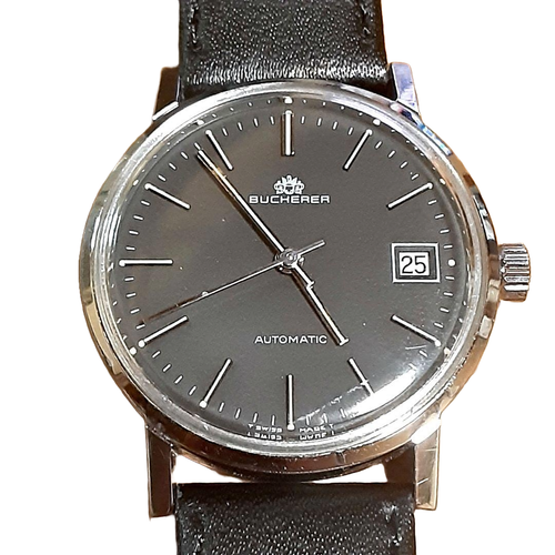 Bucherer Black Dial Date Automatic Men'S Watch Working Item from Japan ...