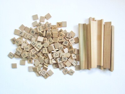 LOT Scrabble letter tiles wood holders | eBay