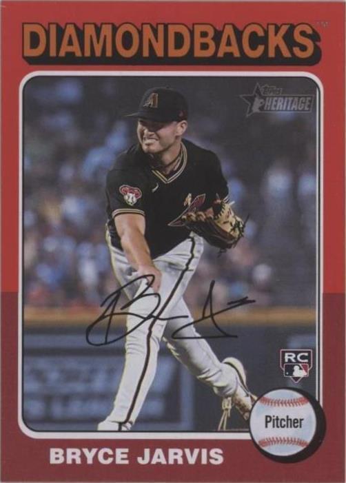 2024 Topps Heritage - Rookies Bryce Jarvis #287 Red Border "White ...