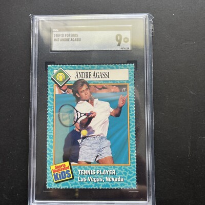 1989 SI FOR KIDS ANDRE AGASSI ROOKIE CARD RC PSA MINT SGC 9 Sports ...