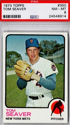 Tom Seaver, PSA 8, 1973 NY Mets, MLB All-Star, NL Rookie of the Year ...