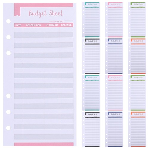 40 Pcs Card Budget Binder for Budgeting Office Planner Inserts Saving ...