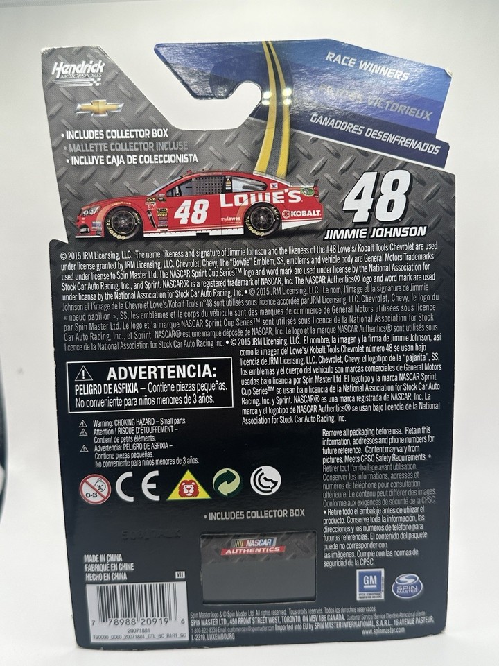 Jimmie Johnson 1/64 2014 #48 Lowe's Red Vest Texas Winner | eBay