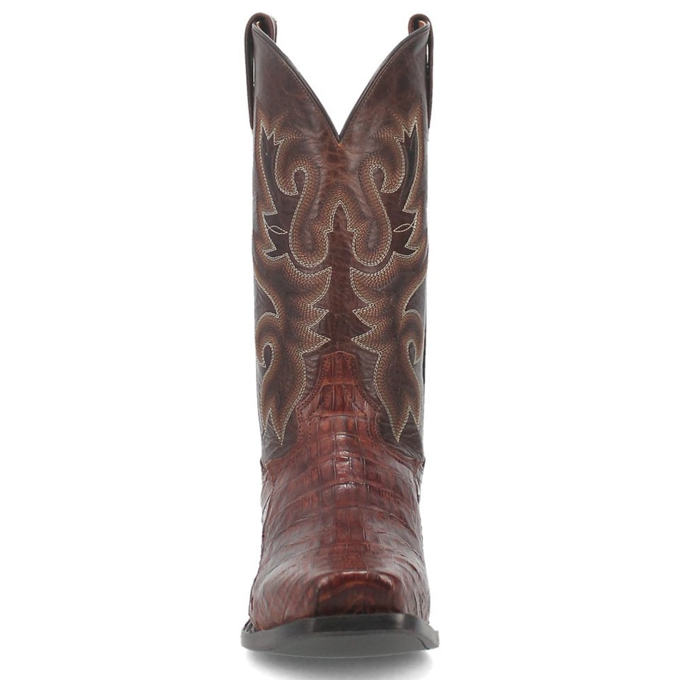 Dan Post Bayou Brass Genuine Caiman Crocodile Western Cowboy Boot (USA ...