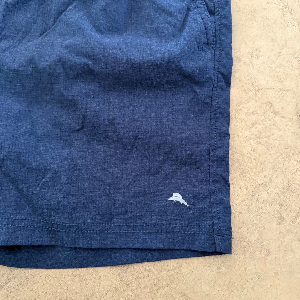 Tommy Bahama Men's Navy Blue Swim Trunks Shorts Elastic Waist ...