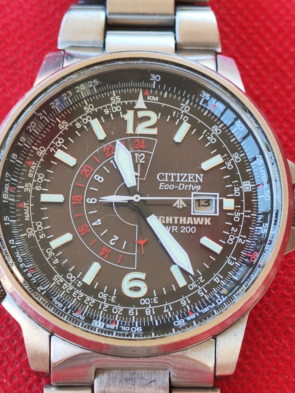 Citizen Nighthawk Eco-Drive Pilot Watch Men's B877-S0… - Gem