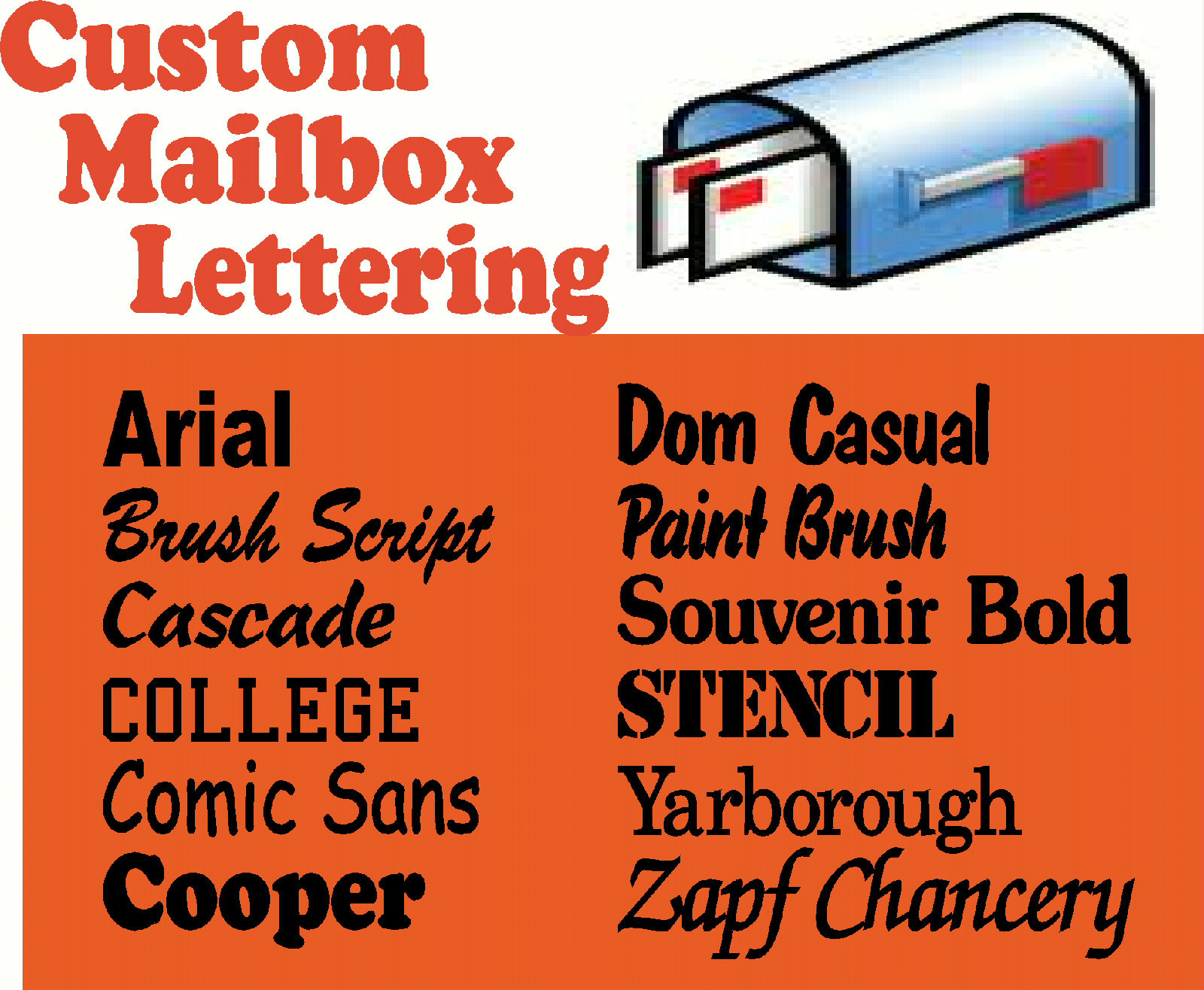 Custom Vinyl Lettering For Mailboxes Decal Sticker | eBay