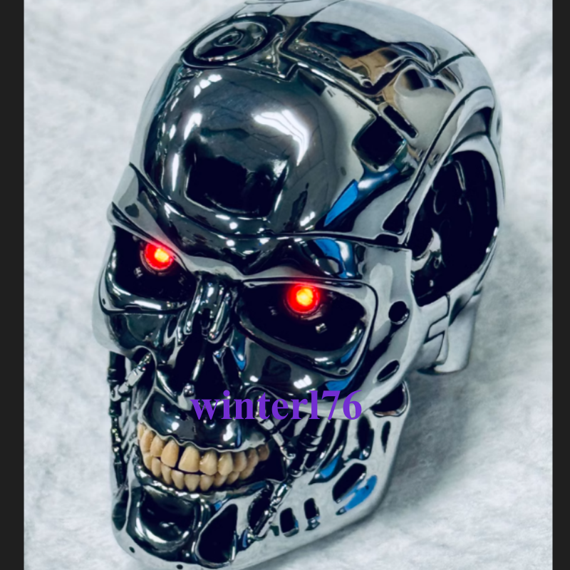 Terminator T2 T800 ENDOSKELETON 1/4 Skull Figure Model LED Eyes Head ...