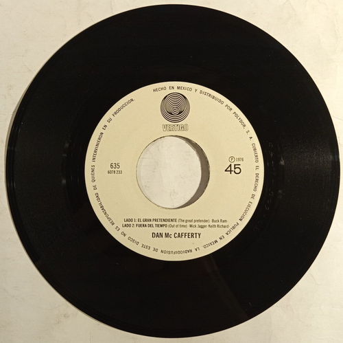 DAN Mc CAFFERTY -THE GREAT PRETENDER- 1976 RARE MEXICAN 7" SINGLE ...