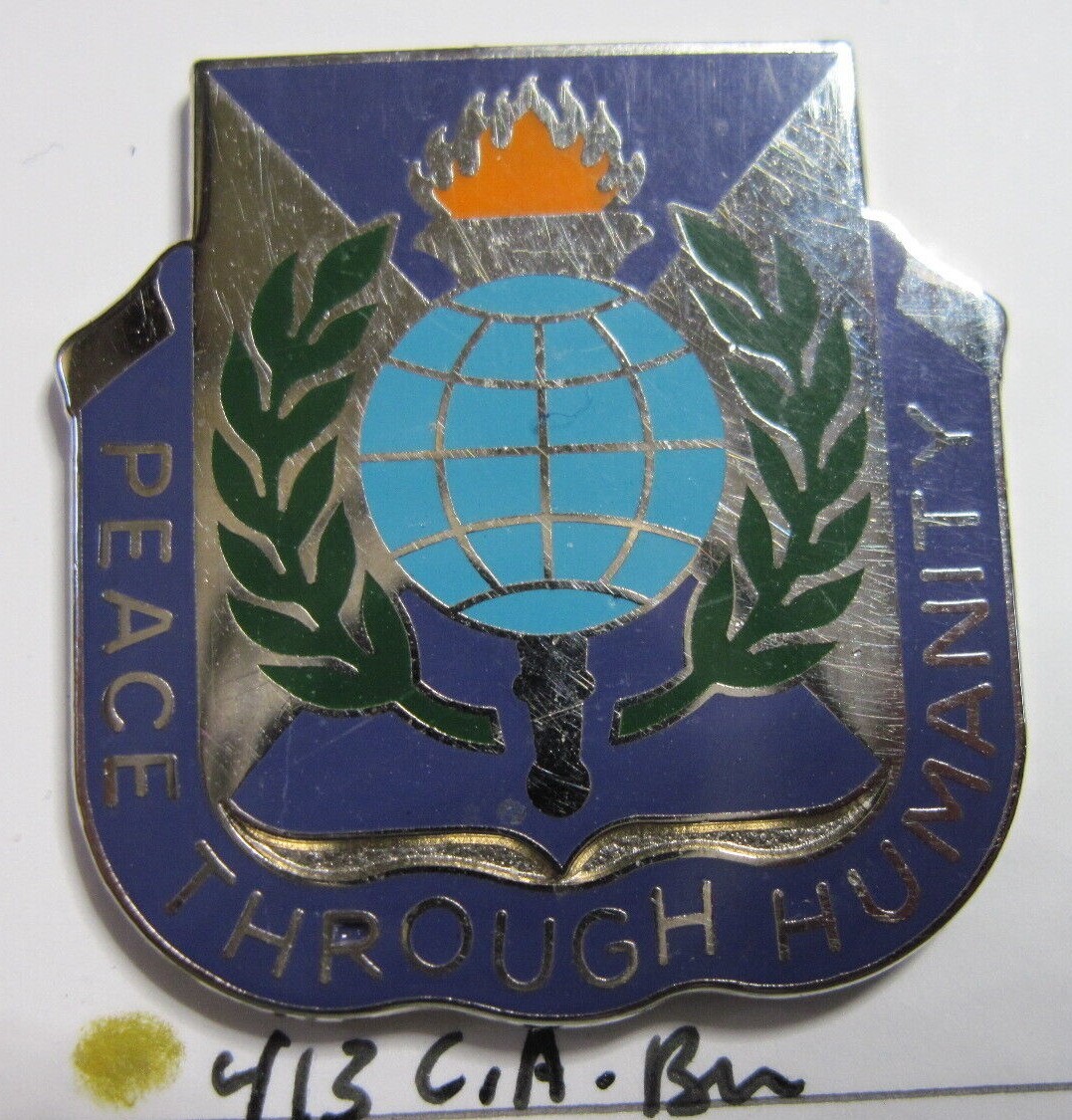 Army DI dui crest cb clutchback 413th CIVIL AFFAIRS BATTALION CA bn s ...