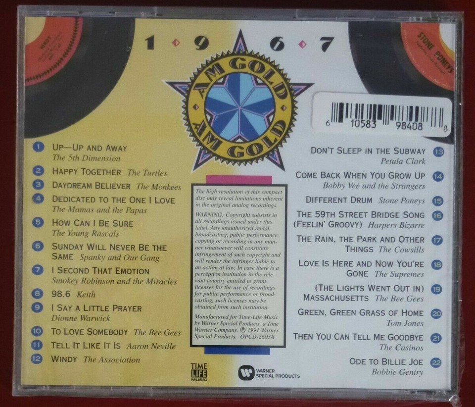 AM Gold: 1967 by Various Artists (CD, Feb-2004, Time/Life Music ...