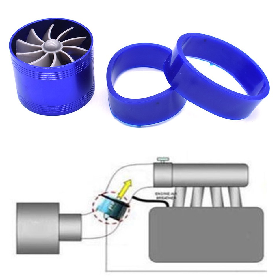 Turbine Air Intake Fuel Gas Saver Single Fan System Turbo 2.5"-3.0 ...