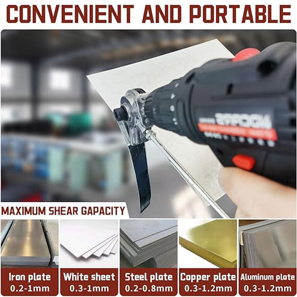 Sheet metal cutter tool adapter is fit for cutting various metals ...