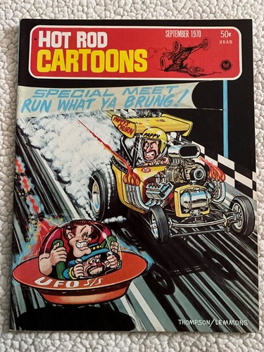 September 1970 Cartoons Hot Rod Auto Racing Drag Race Car Comic Book ...