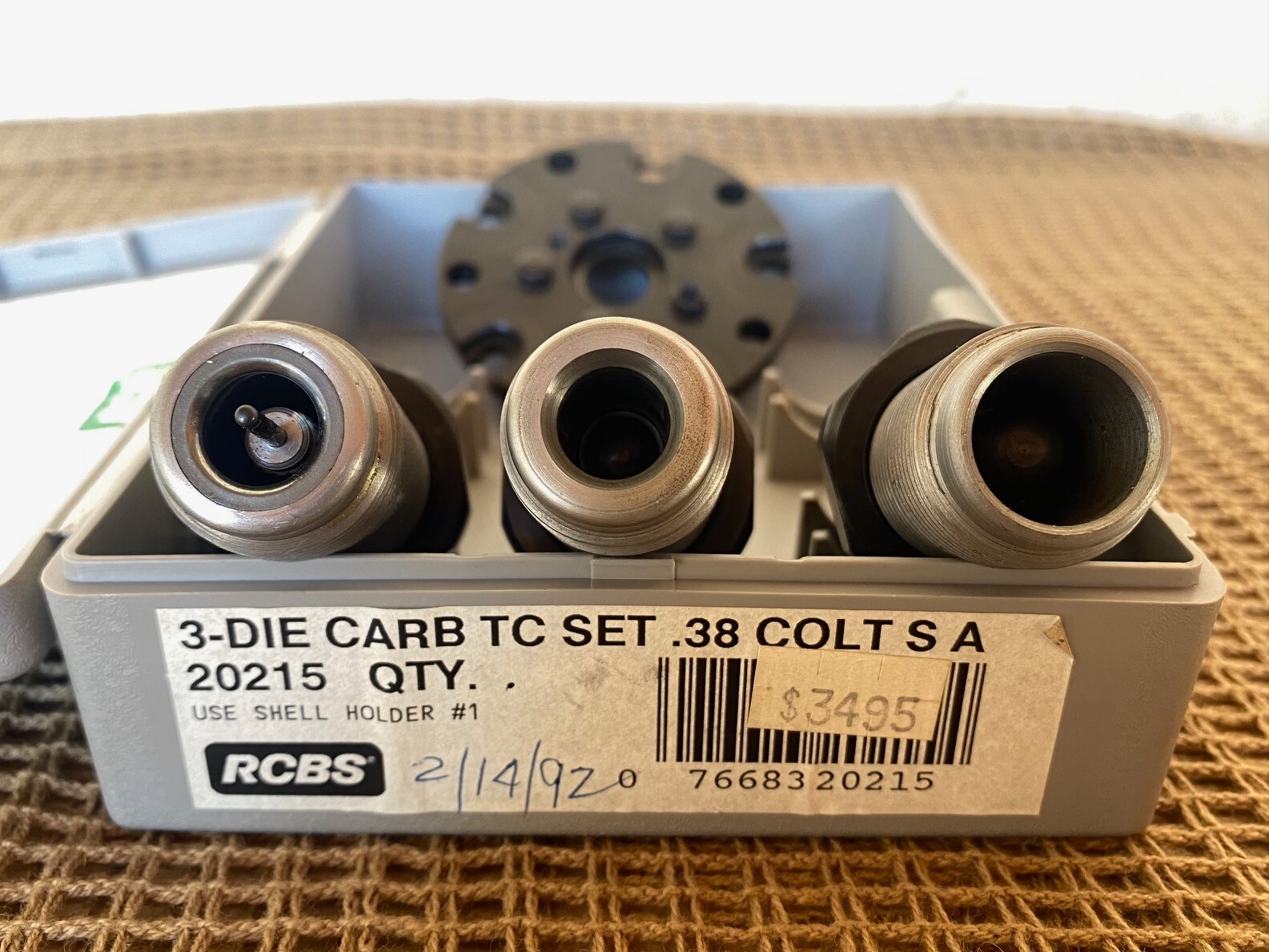 RCBS .38 Super/ACP 3-Die Carbide TC Set and #1 Shell Plate - RCBS 20215 ...