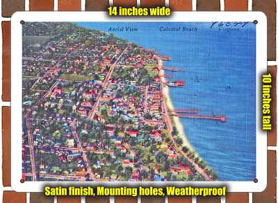 Metal Sign - Virginia Postcard - Aerial Colonial Beach, Virginia | eBay
