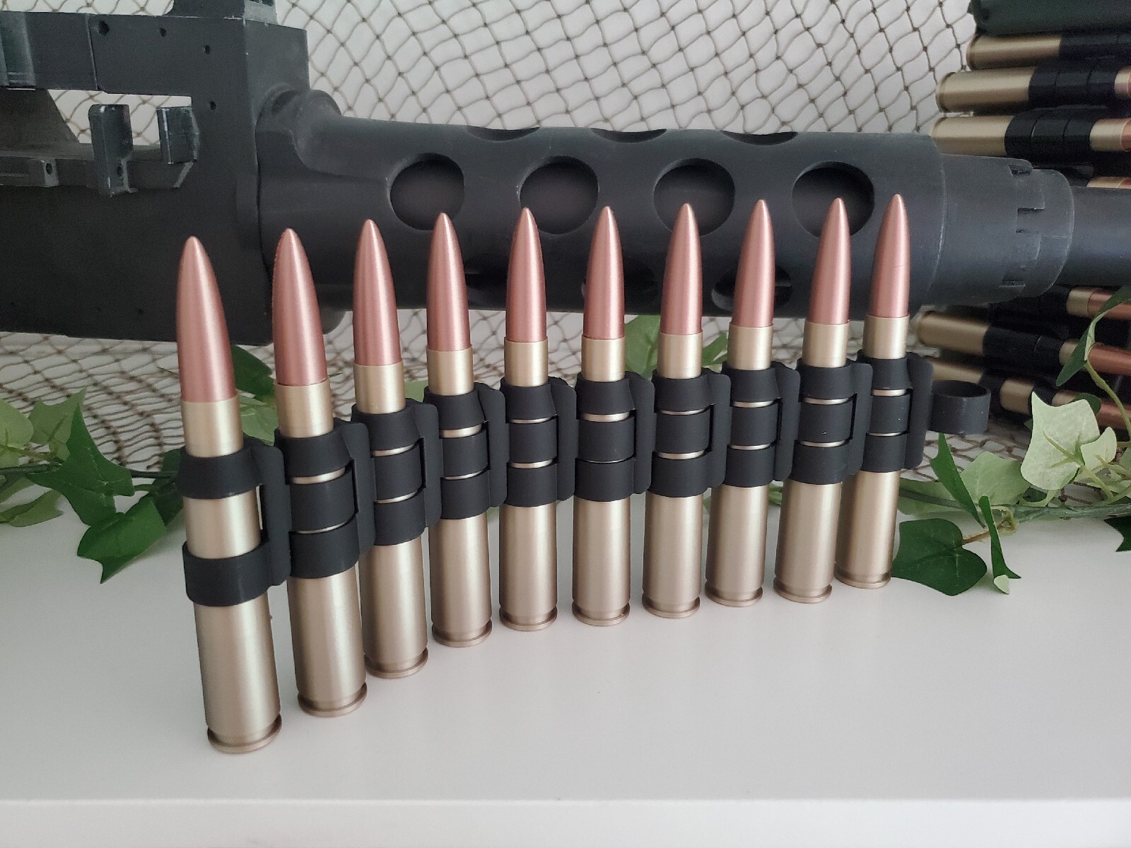25 - DUMMY .50 Cal BMG Linked Ammunition - Accurate Size Plastic ...