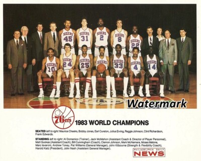 NBA 1983 Philadelphia 76ers World Champions Color Team Picture 8 X 10 ...