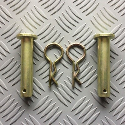 Tractor Clevis Pins 19mm Diameter, 78mm Useable Length, with R clips ...