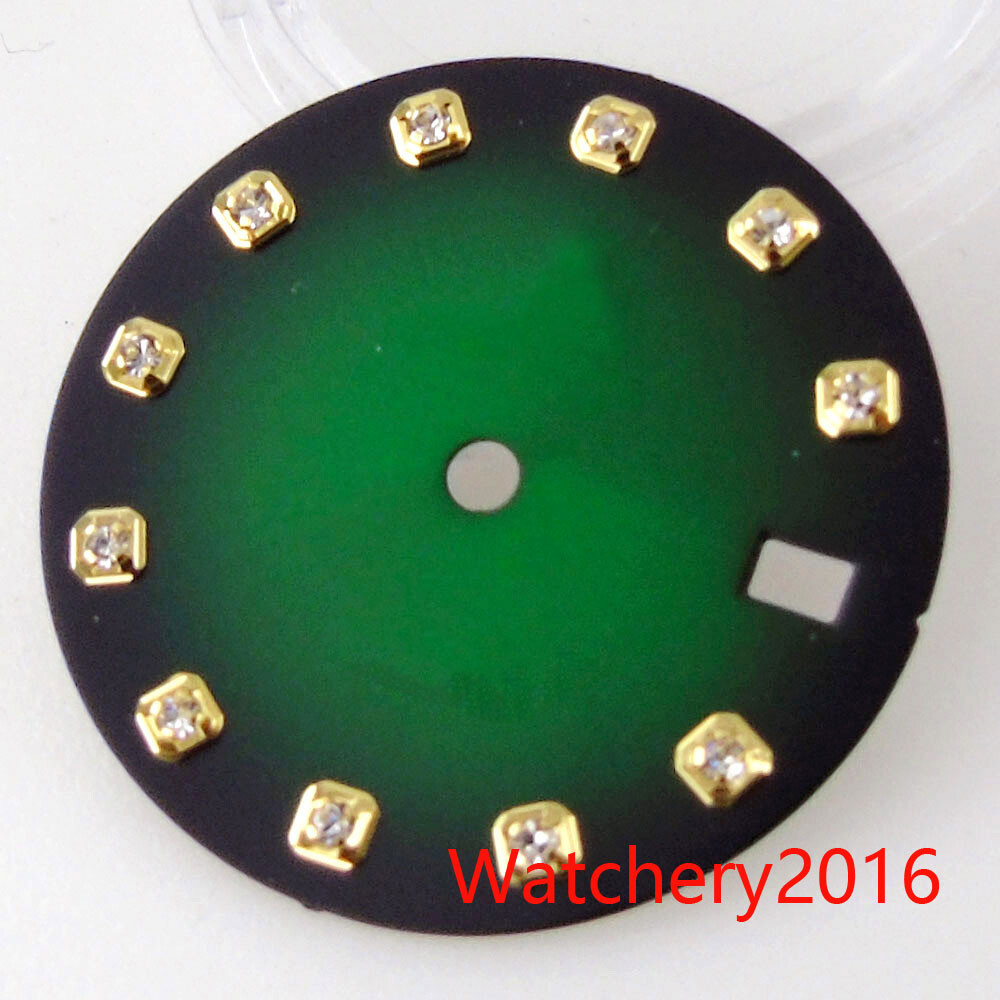 Bliger 29MM Blue Green Red Watch Dial Diamond Index Fit NH35 Automatic ...