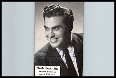 CUBA CUBAN SINGER MANOLO ALVAREZ MENA HANDSOME PORTRAIT 1950s ORIG ...