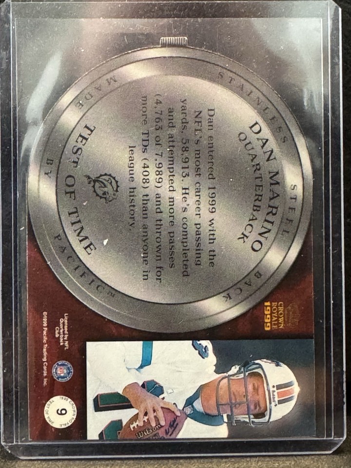 1999 Pacific #9 Dan Marino Test Of Time | eBay