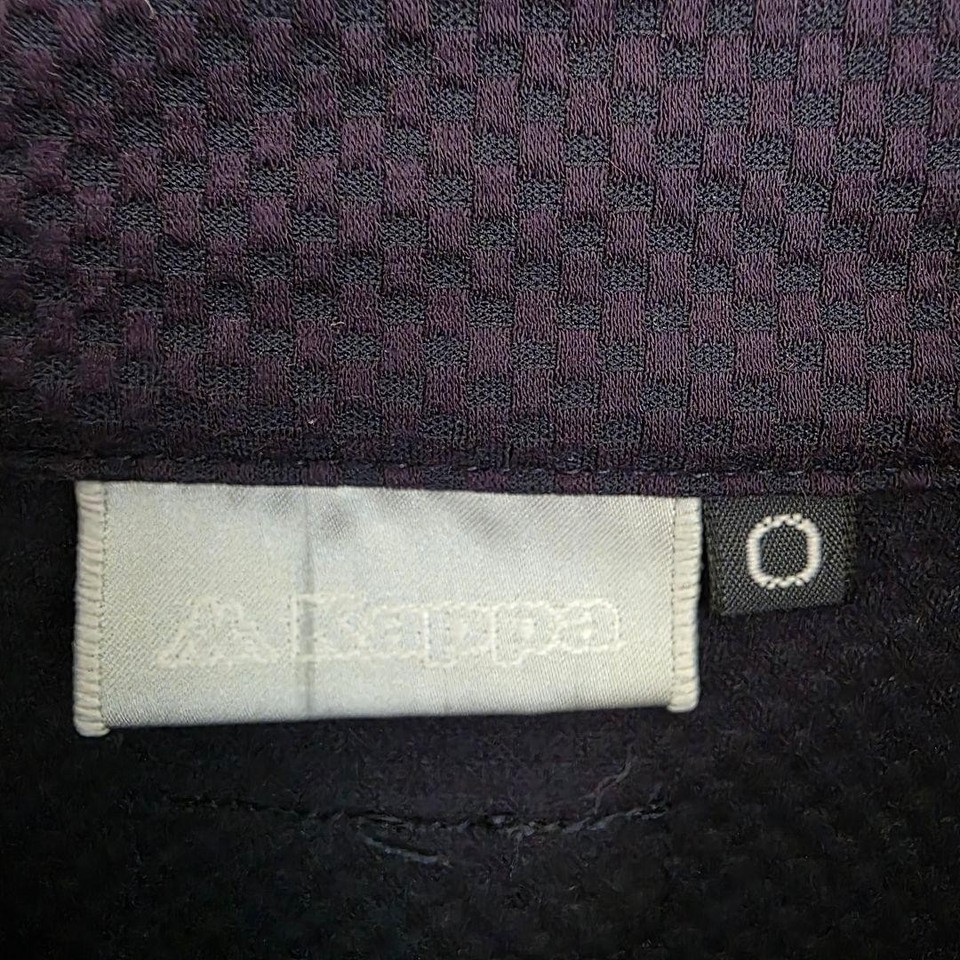 Kappa Kappa Jersey O Black Track Jacket Front Zip Logo | eBay