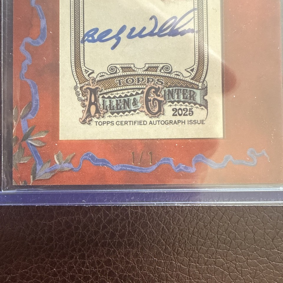 2025 Topps Allen & Ginter Billy Williams Mini Auto Red Frame 1/1 Cubs ...