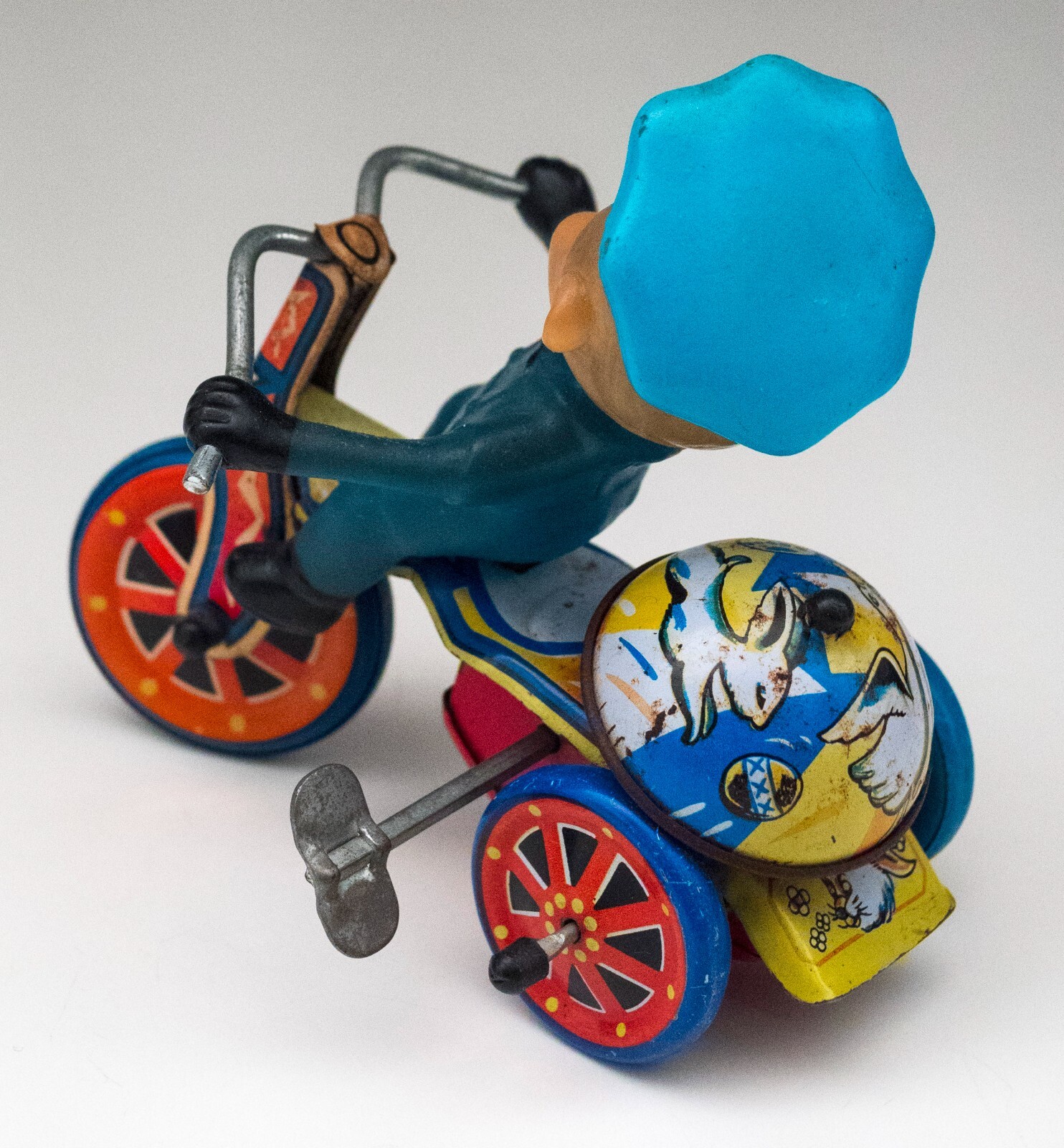 Tin Plate Toy Tricycle Boy with Bell, by MTU Modern Toys, Korea ...