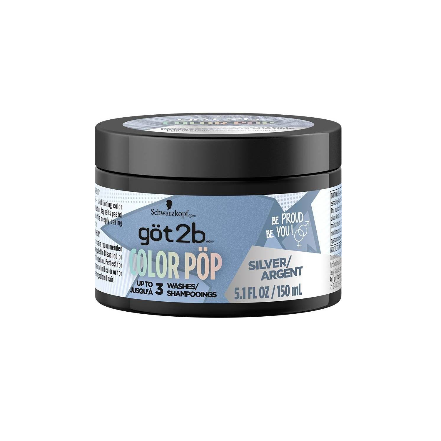 Got2b Color Pop Semi-Permanent Hair Color Mask. Silver (5.1 fl. oz) | eBay