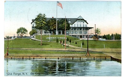 Old Forge NY -OLD FORGE HOUSE HOTEL-FULTON CHAIN- Postcard Adirondacks ...