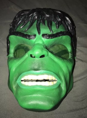 The Incredible Hulk 2008 Marvel Green Eyes Light Up Mask Halloween ...