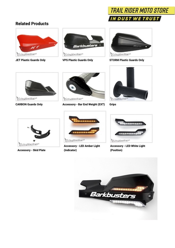 BARKBUSTERS BLACK VPS Handguards Protection Kit for Honda Africa Twin ...