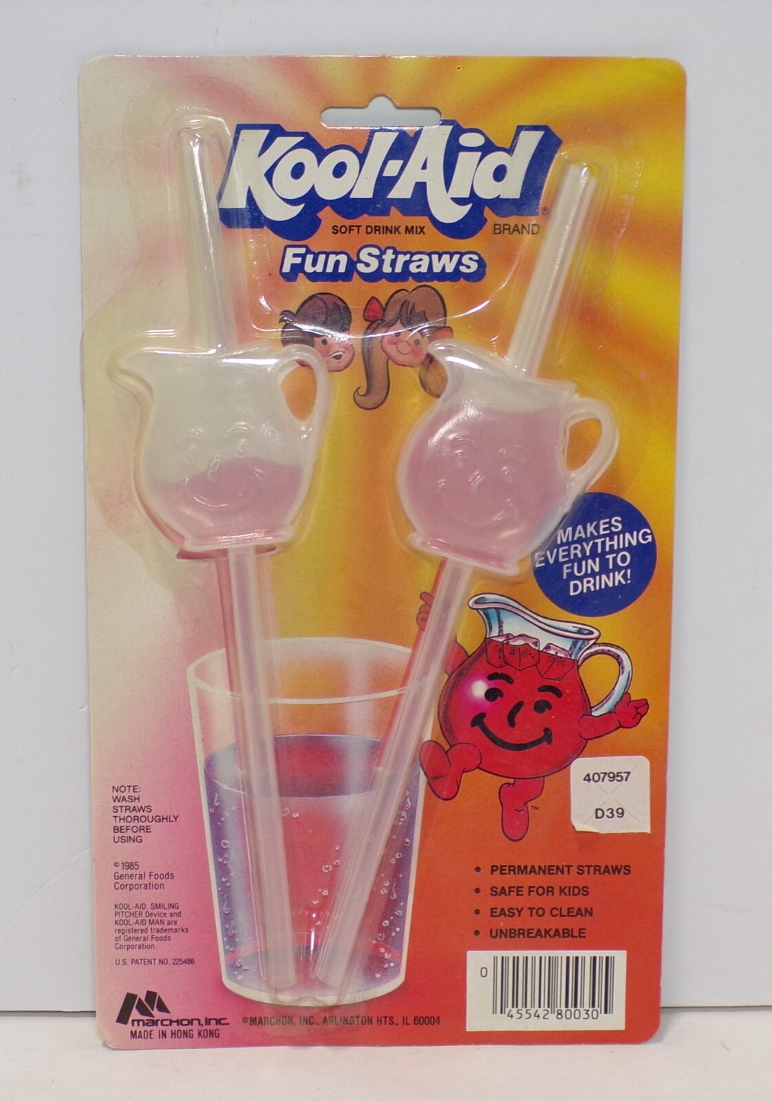 Kool-Aid Fun Straws 1985 General Foods Marchon Pack 071624WT4 for sale ...