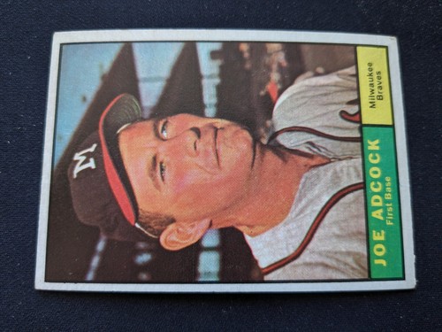 1961 Topps Baseball Card # 245 Joe Adcock - Milwaukee Braves (VG) | eBay