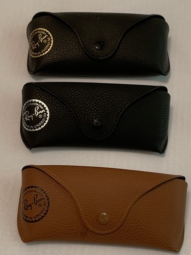 Ray Ban Sunglass Cases Set Of Three Black & Brown With Logo (miscB) | eBay