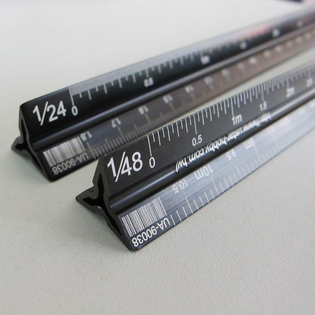 U-STAR 1/12 1/24 1/32 1/35 1/48 1/72 Scale Ruler 17cm Tool for Model ...