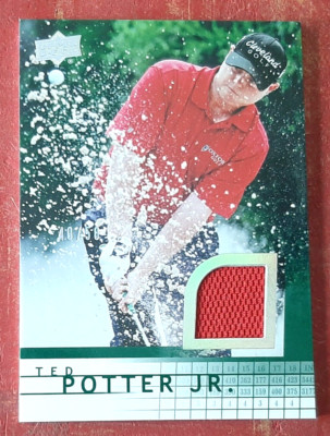 TED POTTER JR. 40/50 SHIRT RELIC ~ 2014 UD SP GAME USED GOLF RETRO ...