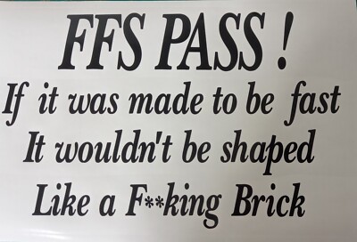 FFS PASS Car,Van,Window,Vinyl Decal Sticker,CARAVAN,MOTORHOME | eBay UK