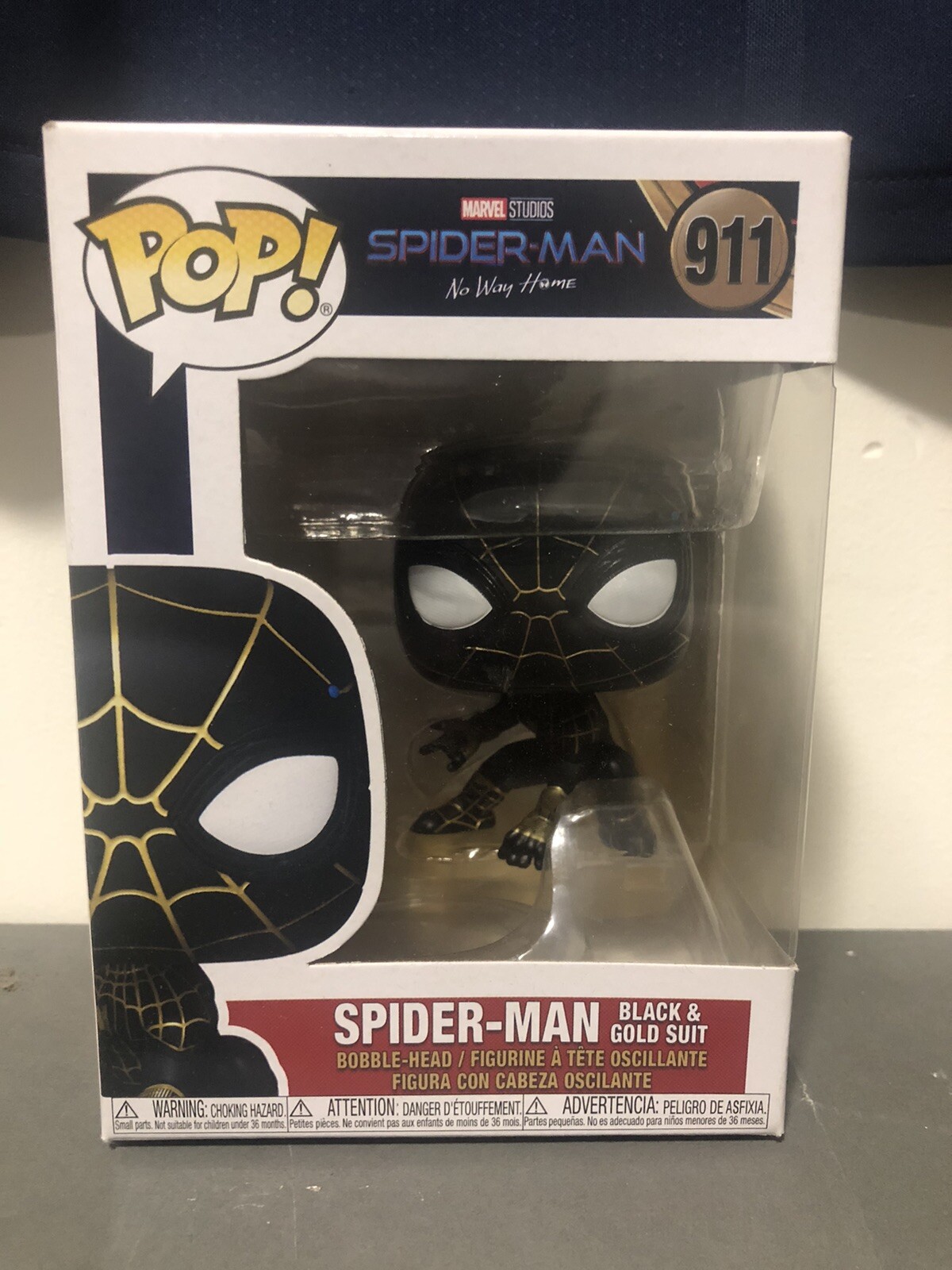 New Funko Pop Funkopop Marvel #911 Spiderman Black and Gold Suit | eBay