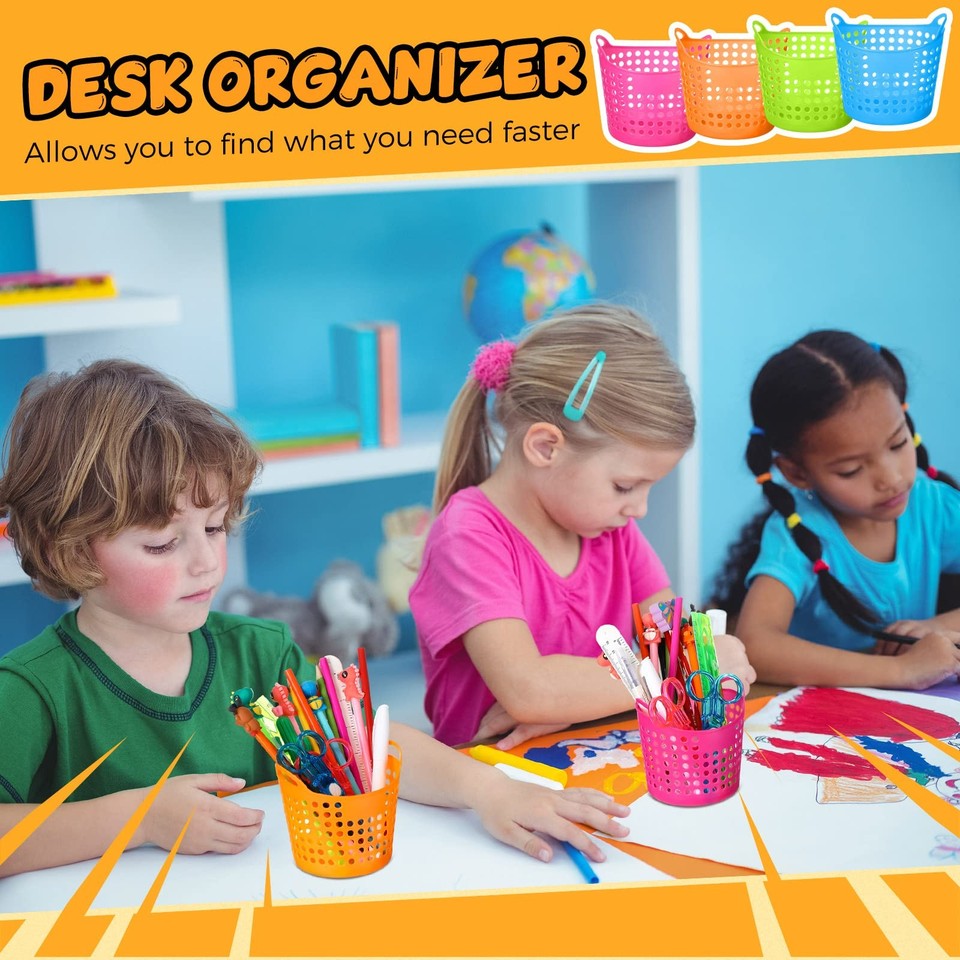 32 Pcs Pencil Cup Bulk Pencil Basket Cute Pen Holder Organizer ...