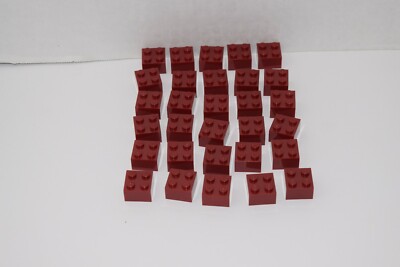 30 Lego Dark Red Brick 2 x 2 (3003) Lot 10 | eBay